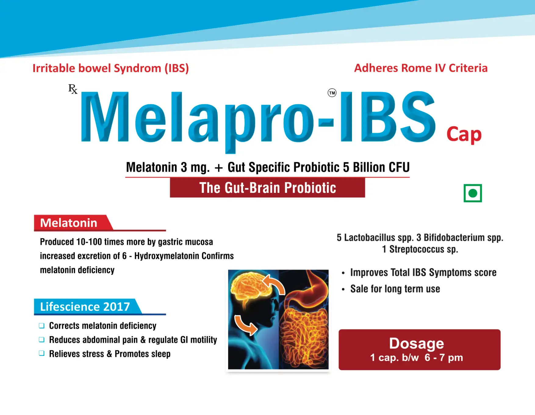 Melapro-IBS | The Gut-Brain Probiotic